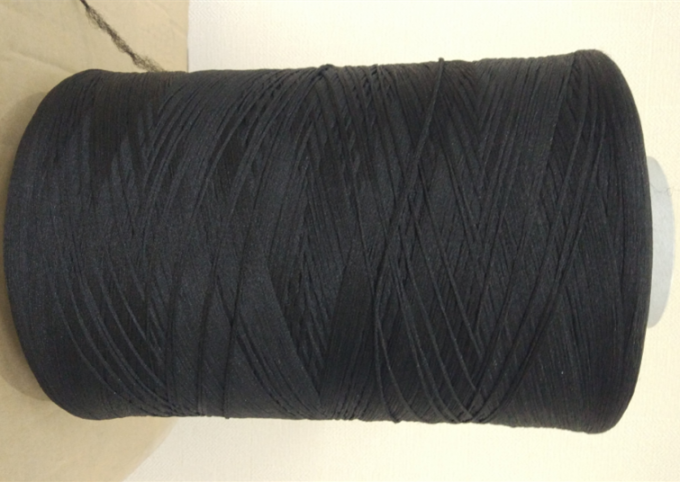 Black Color Fancy Knitting Yarn , PA6 1300 Dtex Nylon BCF Yarn For Carpets